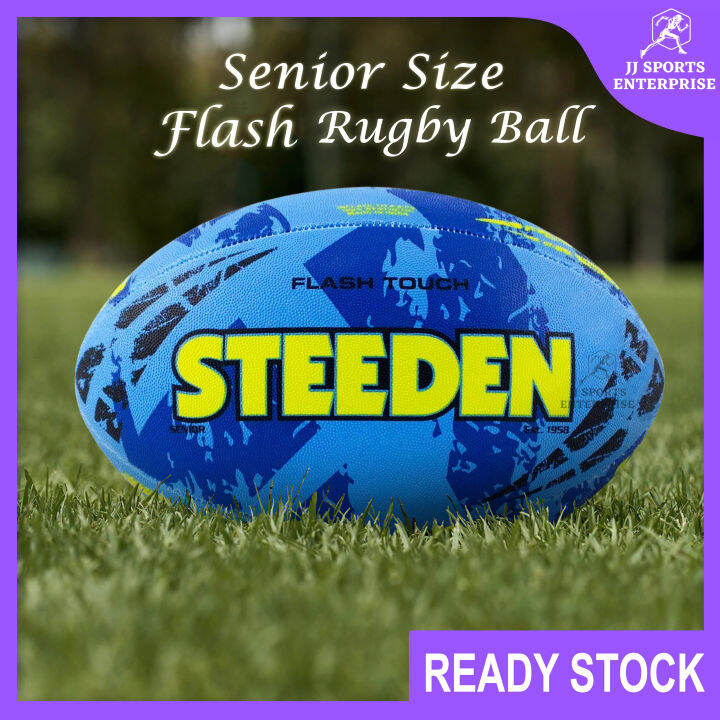 Steeden Flash Touch Rugby Ball Bola Senior Ragbi Sentuh Blue Steeden ...