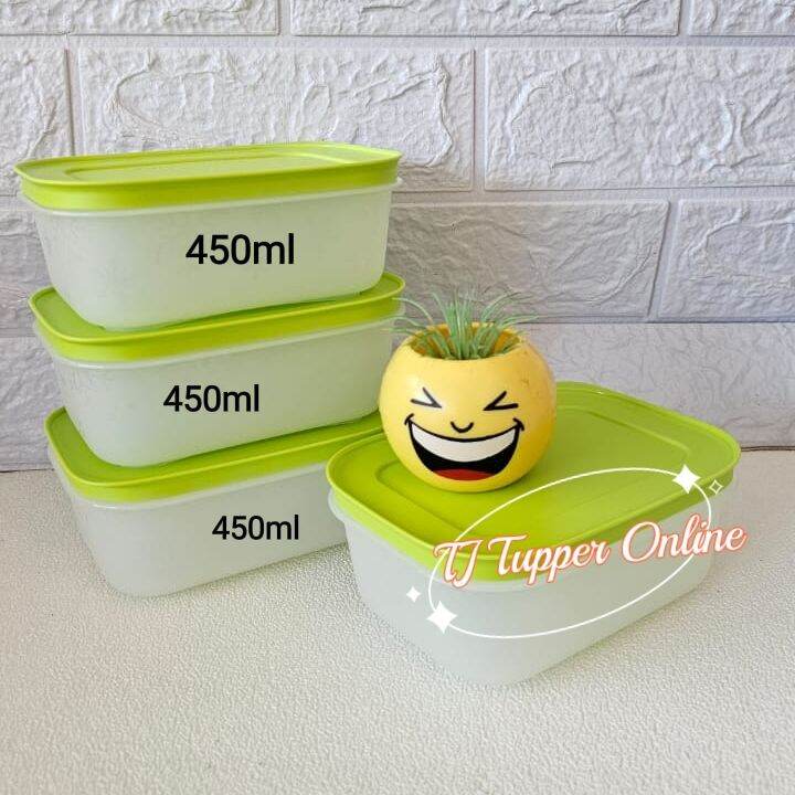 Tupperware Chill Freez / Freezermate Set (4 PCS) - 450ml - Blue | Lazada