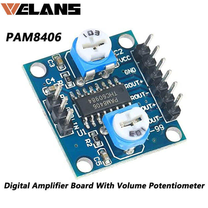 PAM8406 Digital Amplifier Board With Volume Potentiometer 5W+5W Dual ...