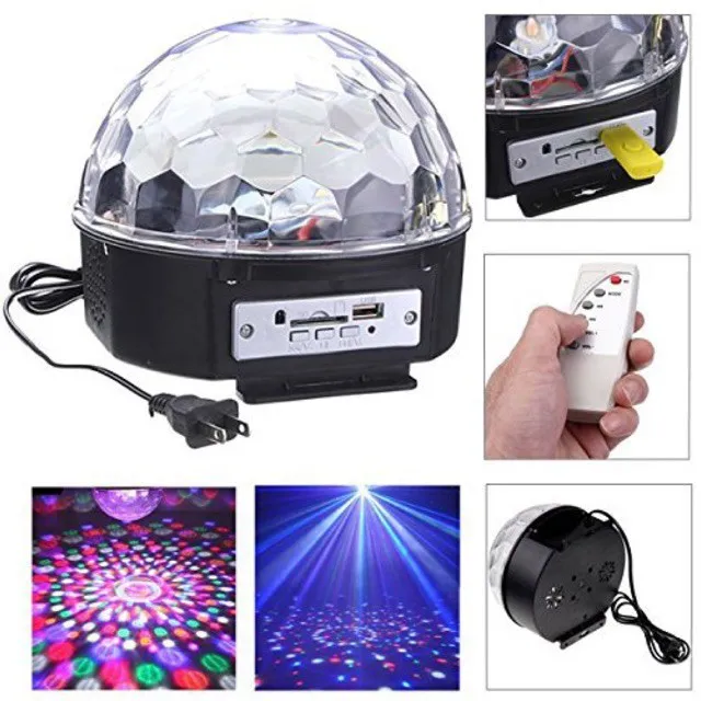 RGB LED Crystal Magic Ball Light w/ MP3 Music Discolightmhw | Lazada PH