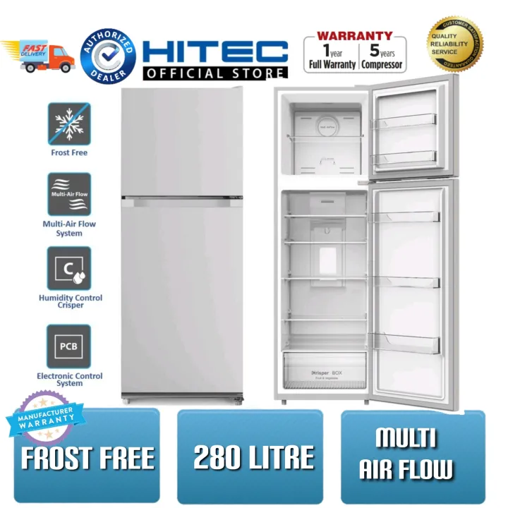 Hitec 2 Door Fridge / Refrigerator 280L HTR-F280 Peti Sejuk 2 Pintu ...