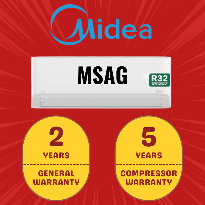 Midea Aircond R32 [1.0HP-2.5HP] Non Inverter | Lazada