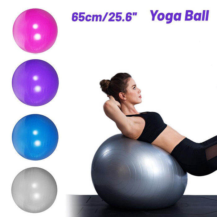 Yoga Ball Pilates Bola Fitness 65cm Senam Olahraga Gym Balls-Purple ...