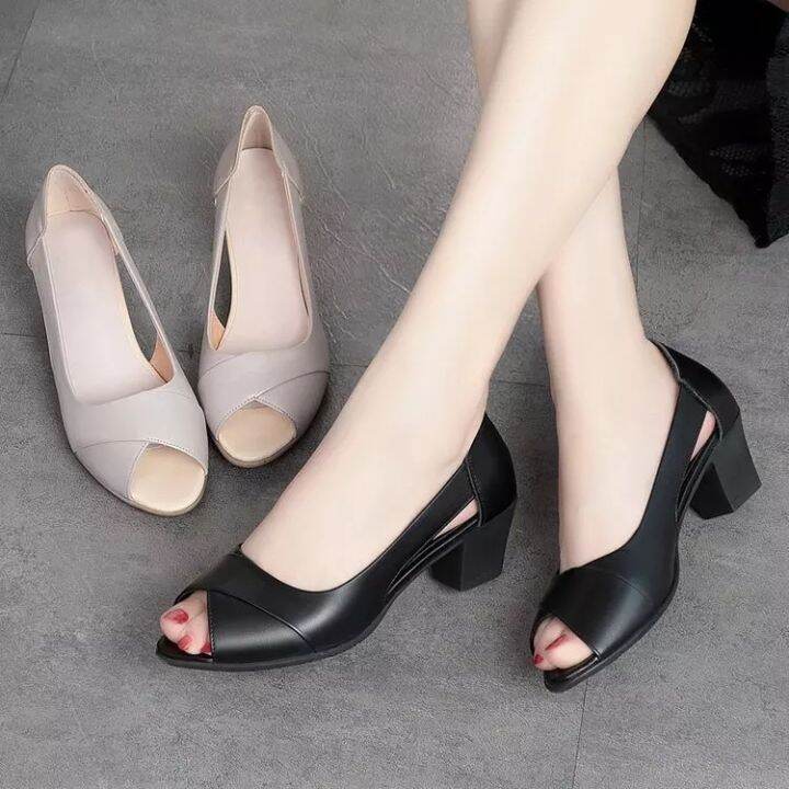 NITTS sepatu heels wanita simple kantor wanita kerja cewek kantoran ...