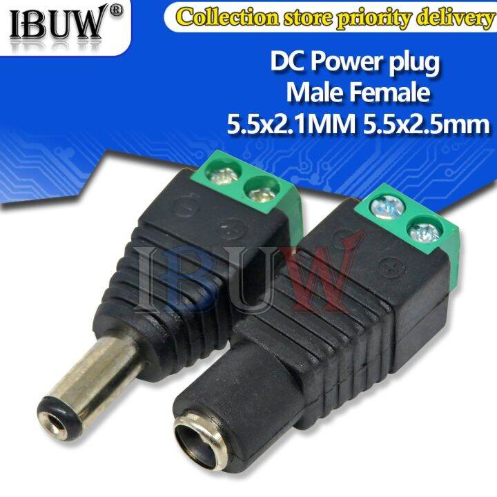 5PCS male and female DC Power plug 5.5 x 2.1MM 5.5*2.5MM 12V 24V Jack Adapter Connector Plug ...