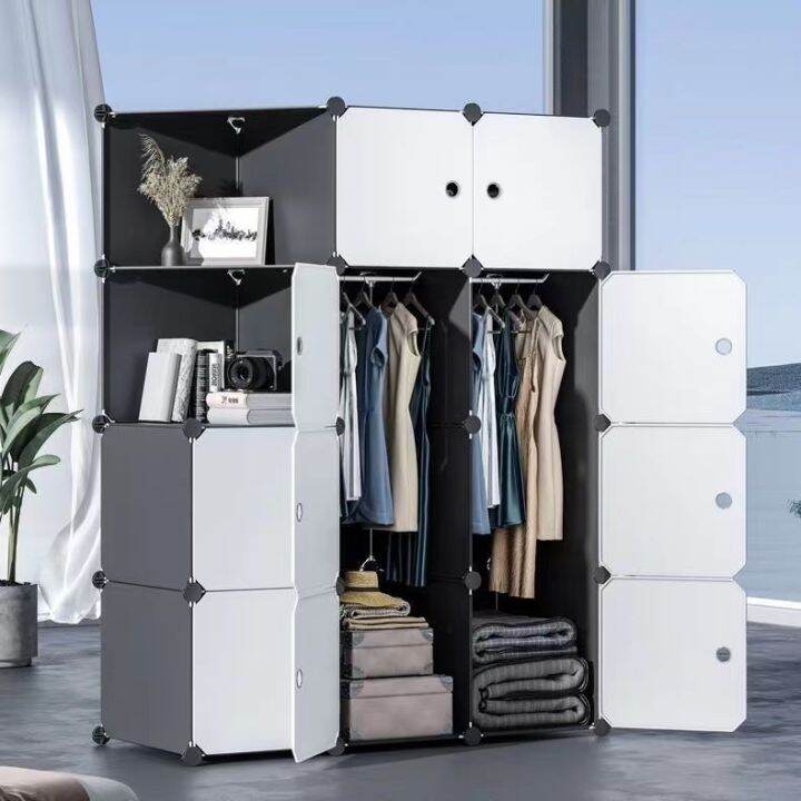 Sliding Door Wardrobe Simple Assembly Wardrobe Small Plastic Minimalist ...