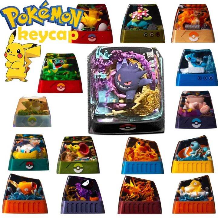 Pokemon Gengar Pikachu Charizard Eevee Custom Resin Micro Transparent ...