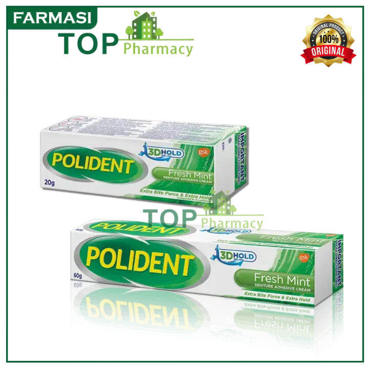 POLIDENT FRESH MINT DENTURE ADHESIVE CREAM ( 20g / 60g) | Lazada