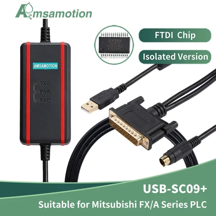 USB-SC09 Suitable for Mitsubishi FX/A Series PLC programming Cable ...