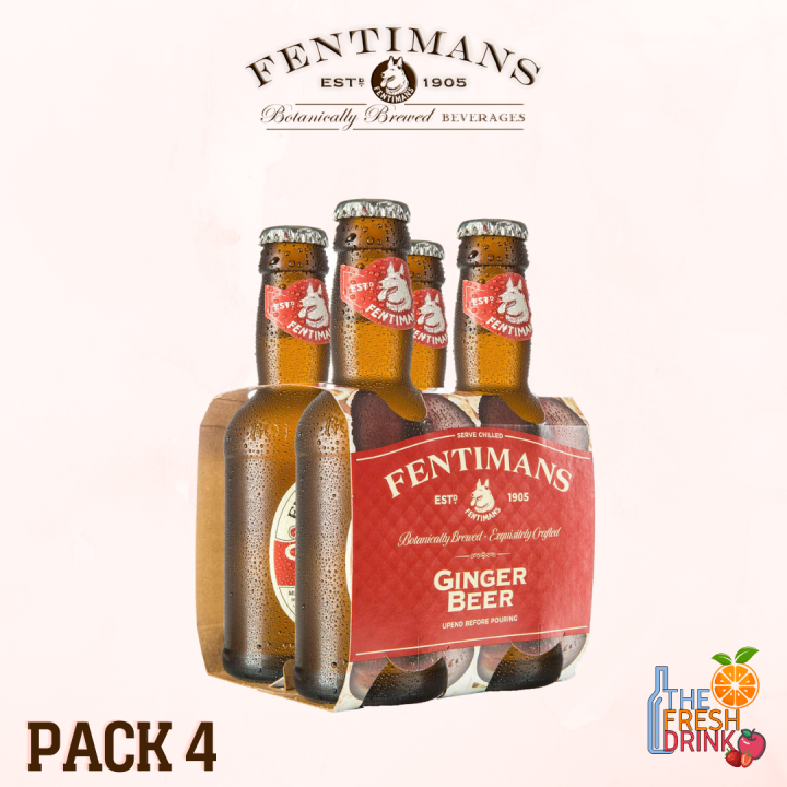 (Pack 4) Fentimans Ginger เฟนติแมนส์ จินเจอร์ 200 ml | Lazada.co.th