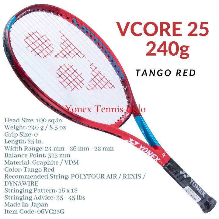 Yonex VCORE 25 240g Tango red - racket tennis | Lazada Indonesia