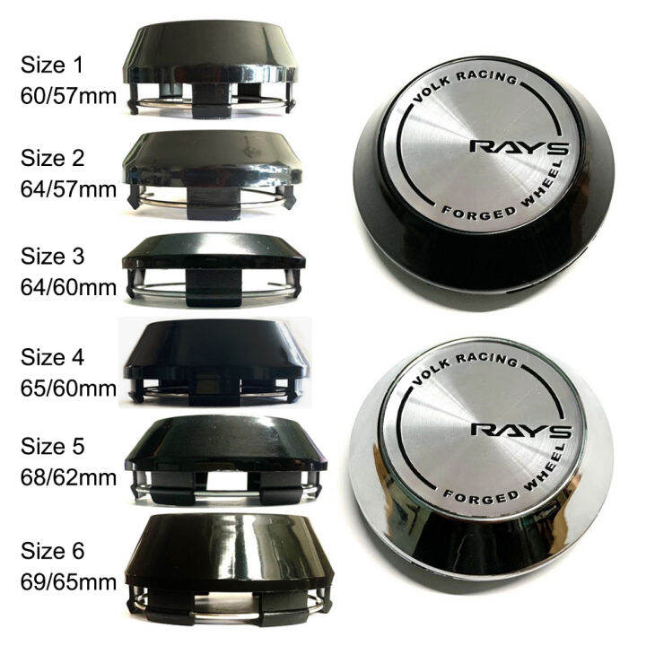 4pcs 60/64/65/68/69mm RAYS Center Cover Rim Hub Cap Center Caps Fit for Rays Volk Racing Wheell ...
