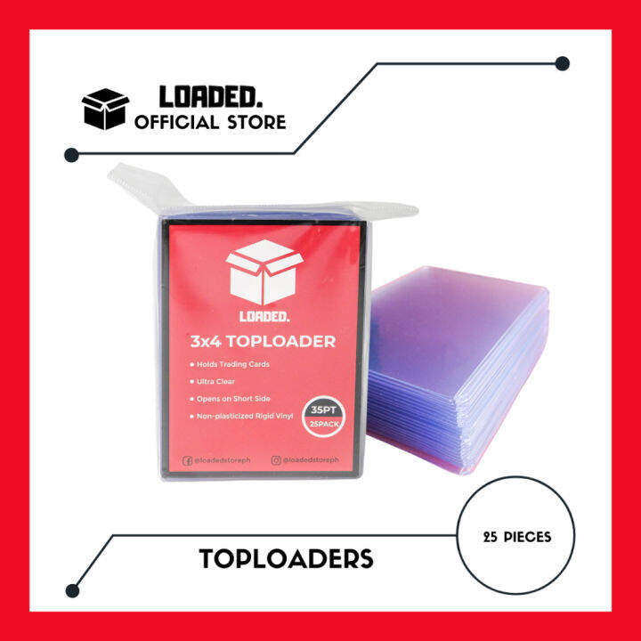 Loaded 35 PT Card Toploaders 3X4- 25 Pieces, Cards and Photocards Card ...