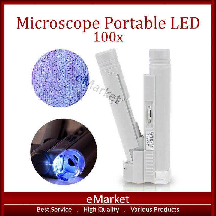 Mikroskop Saku Mini 100x / Microscope Portable LED Lampu | Lazada Indonesia