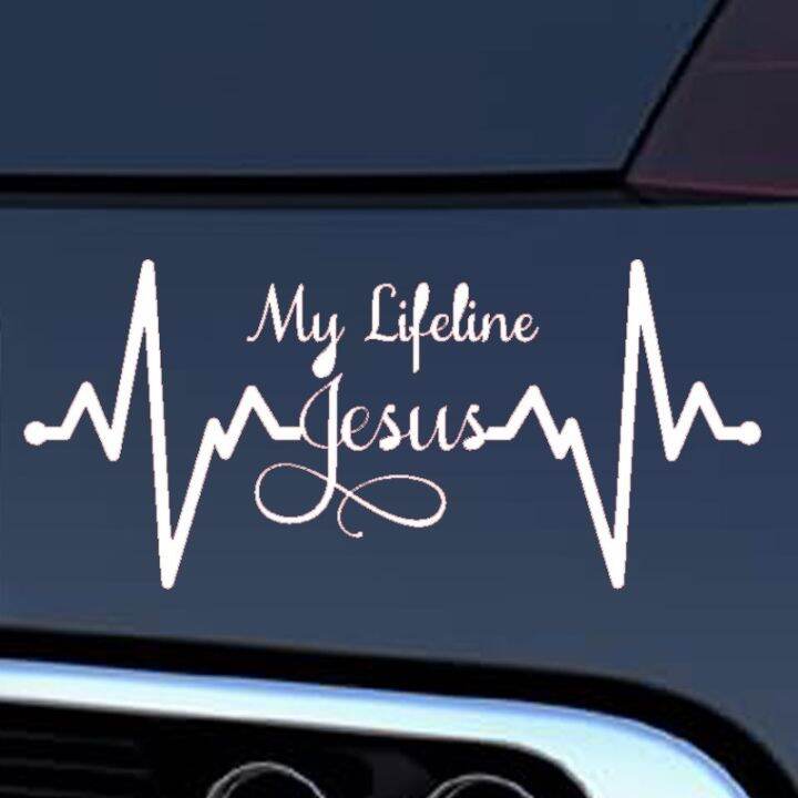 My Lifeline Jesus Graph Sticker Christian God Religious Cute Car ...