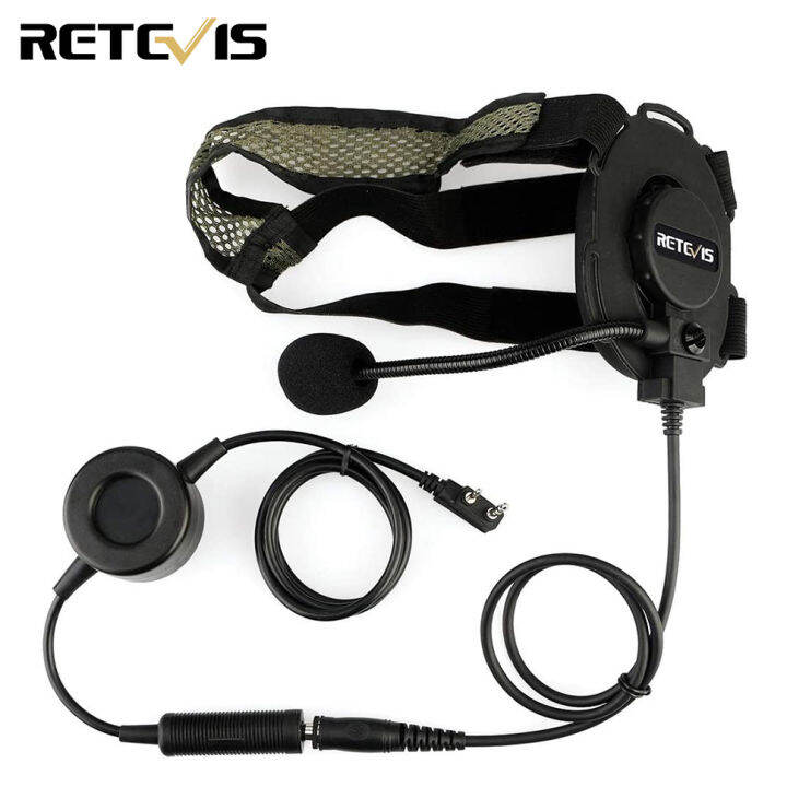 Retevis EH060K Two Way Radio Tactical Headset with Mic 2 Pin ...