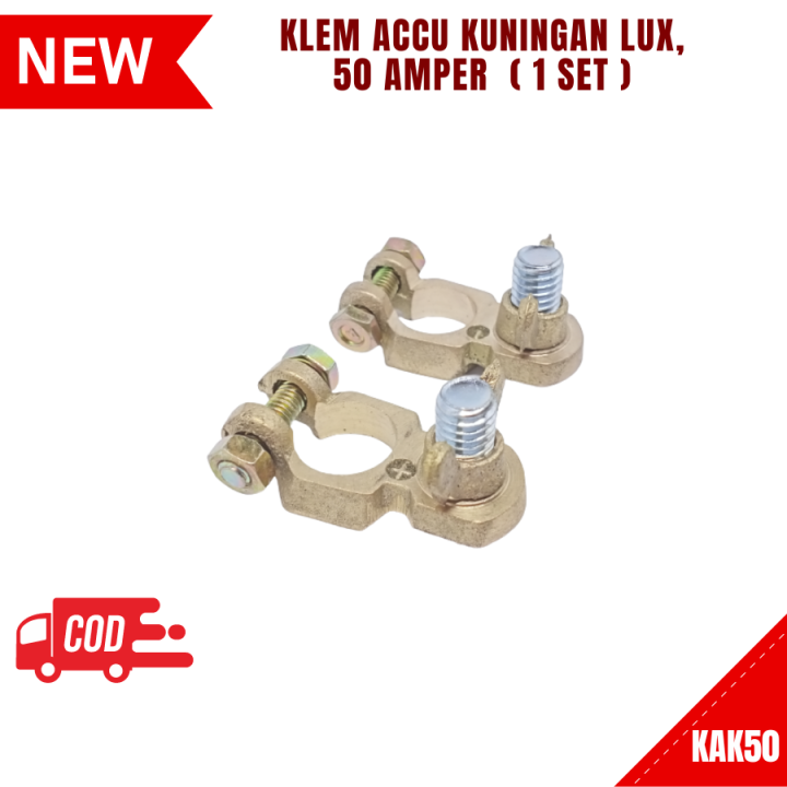 Klem Accu Kuningan 50 Lux A Klem aki Klem aki besar Kepala aki kuningan ...