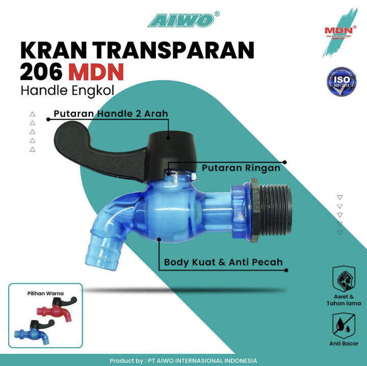 MDN Kran Air Tembok Dan Taman 1/2 3/4 inch High Qulity Keran Model Panjang Bola Kuningan Body ...