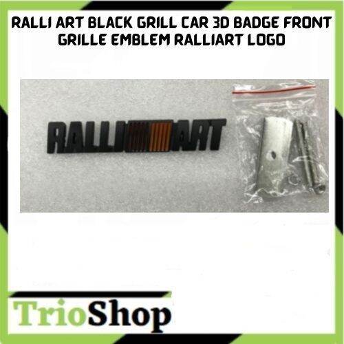 Ralli Art Black Grill Car 3D Badge Front Grille Emblem RALLIART Logo ...