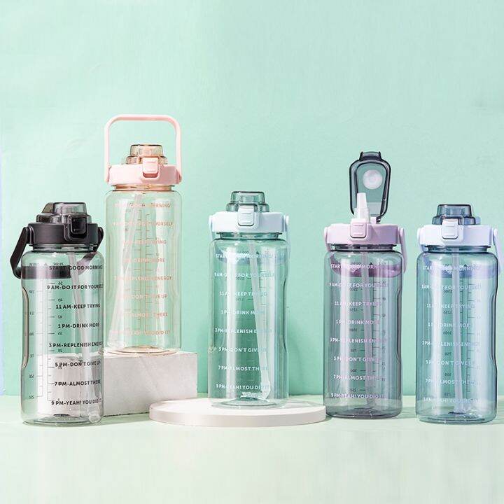 Botol Minum Jumbo 2 Liter Botol Air Bening Transparan Tempat Wadah Air ...