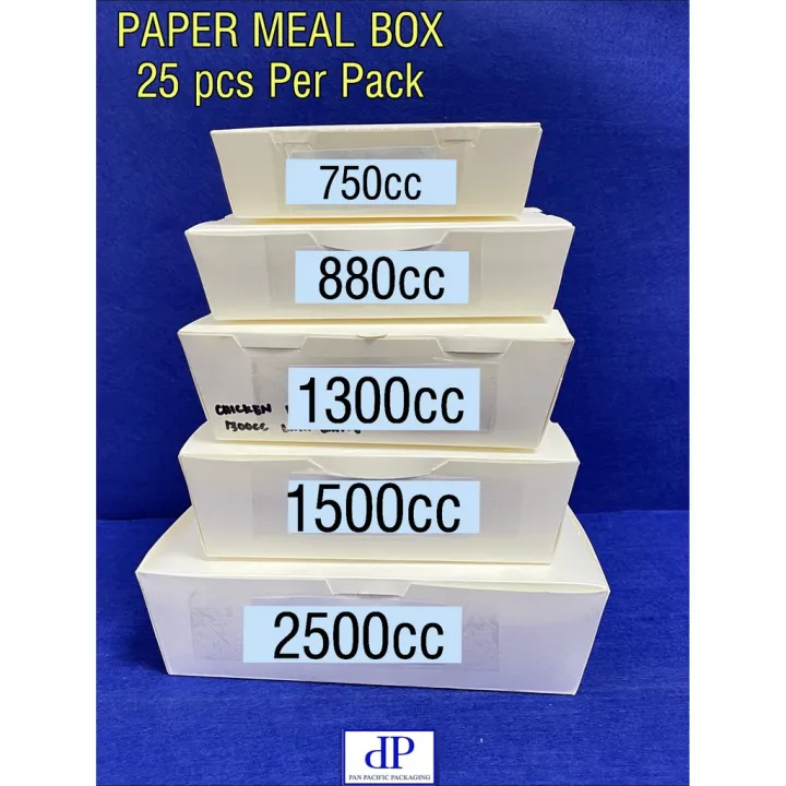 Paper Meal Box - 25 pcs Per Pack | Lazada PH