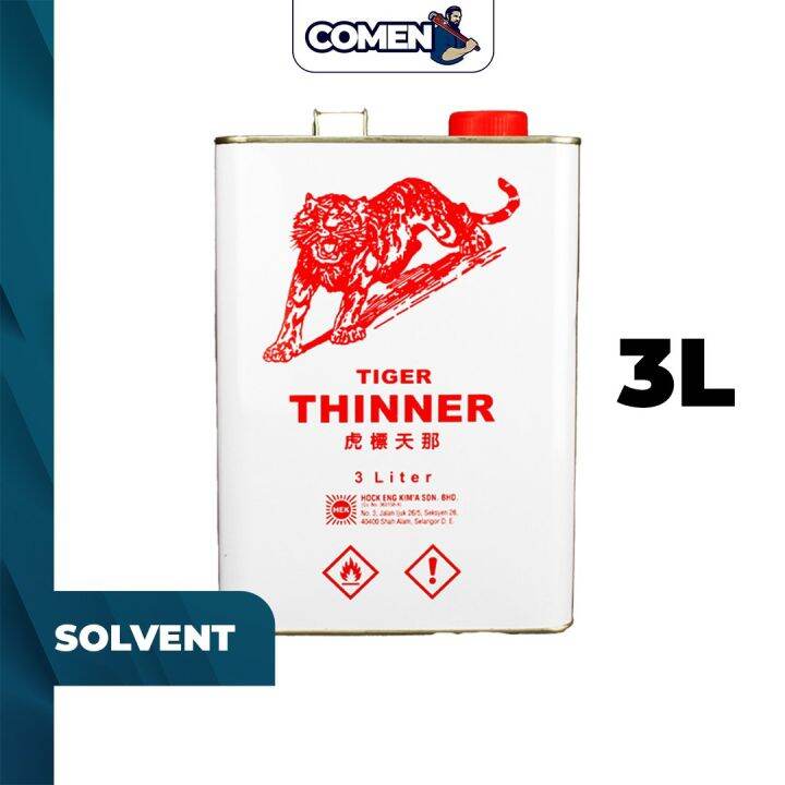 TIGER BRAND Thinner 3 Liter (Gallon) Solvent Paint Thinner Remover ...