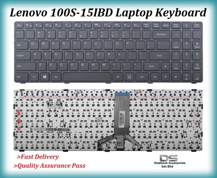 Lenovo Ideapad 80QQ Replacement Keyboard / Lenovo 100S-15IBD Laptop ...