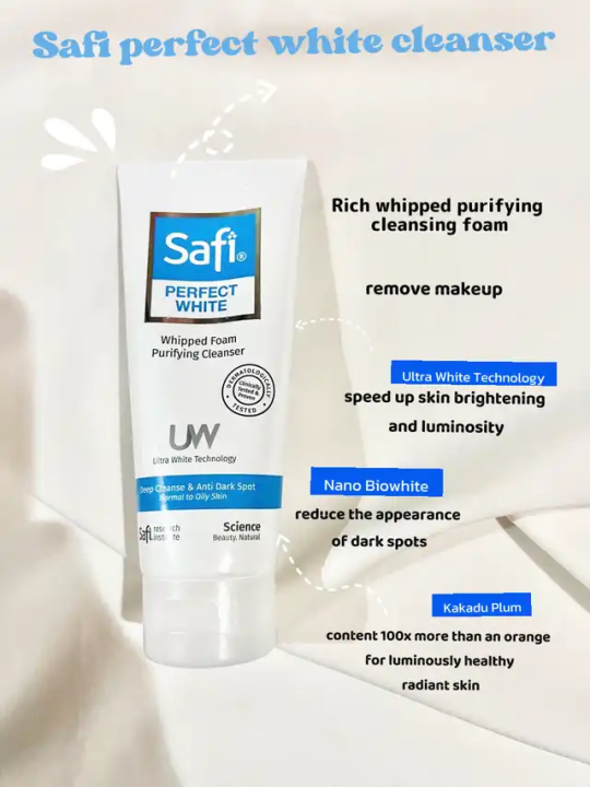 SAFI PERFECT WHITE WHIPPED FOAM PURIFYING CLEANSER | Lazada