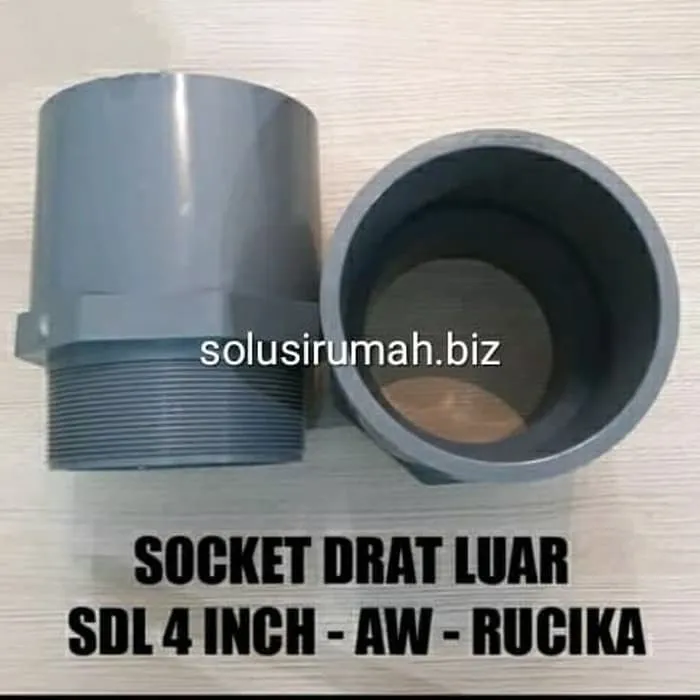 Valve Socket 4 In Rucika Sok Drat Luar Sock Pvc Sdl 4 Inch Pipa Air ...