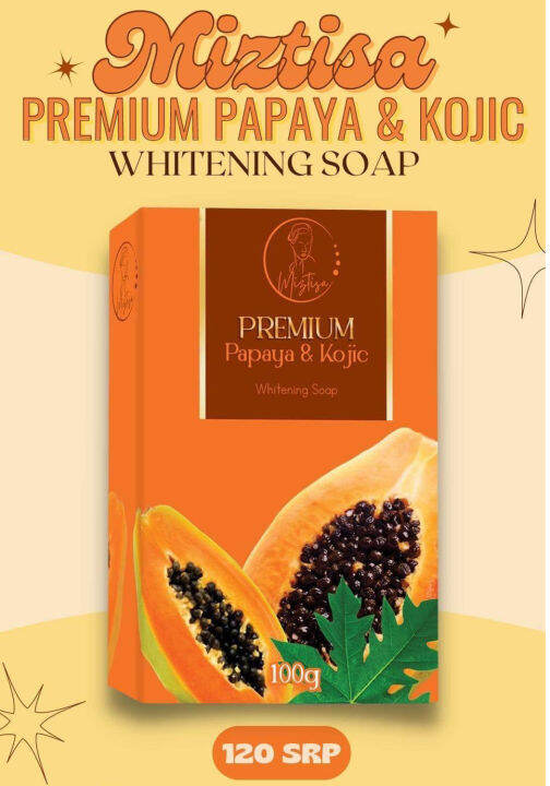 Miztisa Premium Papaya & Kojic Soap 100g (100% Original) | Lazada PH