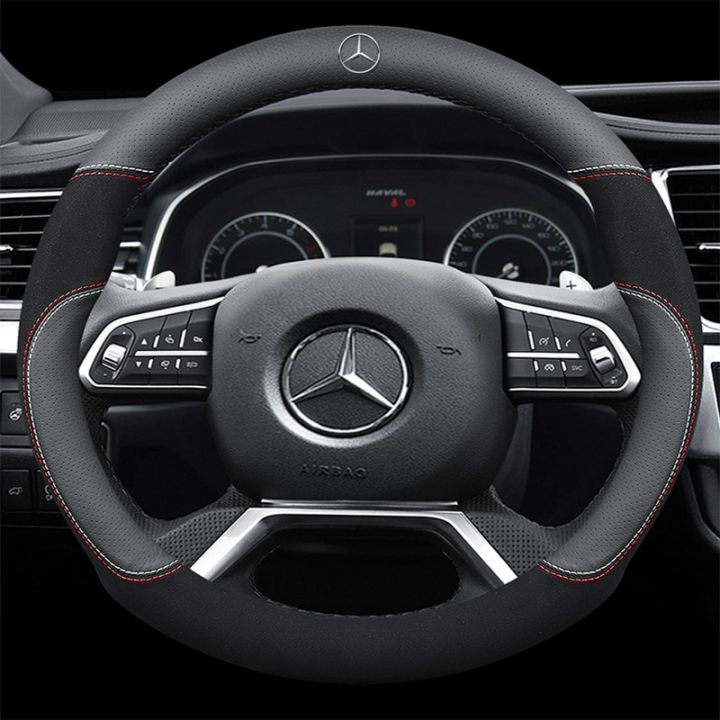 Mercedes Benz AMG Penutup Roda Kemudi Mobil (Bentuk Bulat Hitam) Kulit ... Mercedes Benz AMG Penutup Roda Kemudi Mobil (Bentuk Bulat Hitam) Kulit ...
