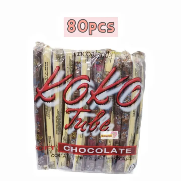 cocoaland Koko Tube Chocolate stick 80pcs | Lazada