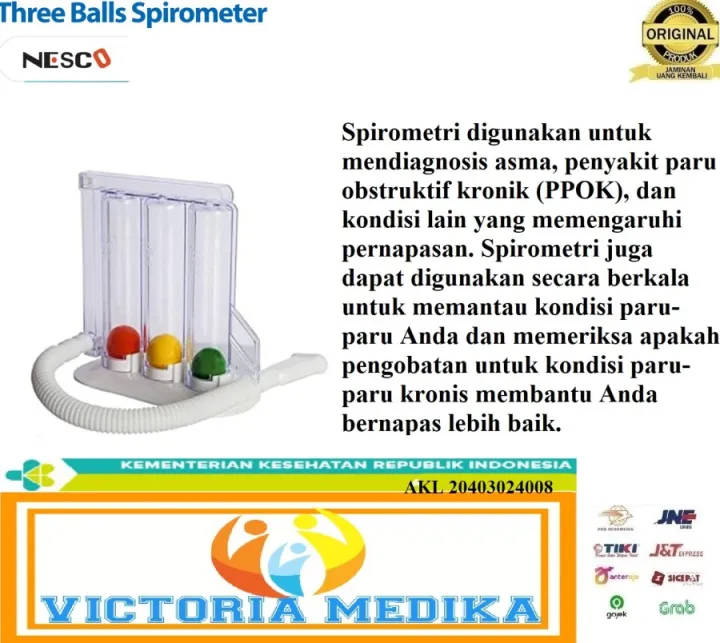 Spirometer Alat latihan pernapasan normal MERK NESCO,Spirometer Triflo | Lazada Indonesia