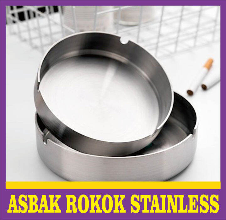 Asbak Rokok Stainless Mangkuk Bulat Tempat Sampah asbak rokok unik ...