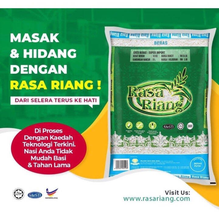 Beras Putih Cap Rasa Riang 10Kg - Kuala Nerang Kedah Famous Rice ...