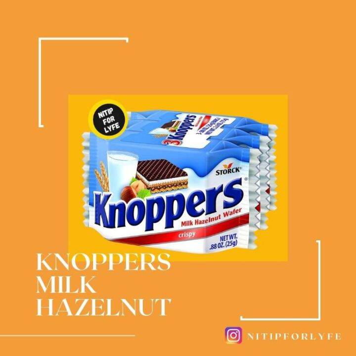 KNOPPERS Milk Hazelnut Wafers isi 3 pcs | Lazada Indonesia