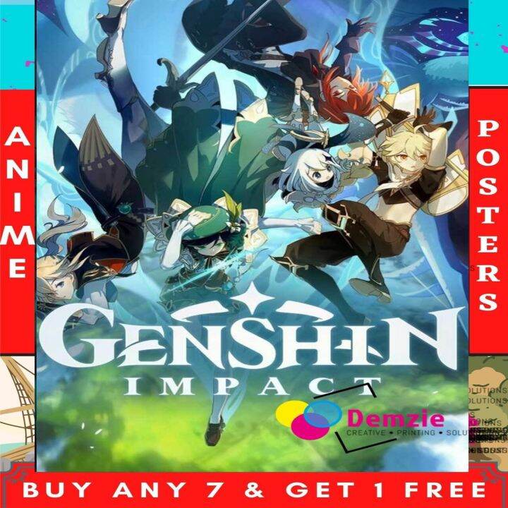 Genshin Impact : A4 HD WALLPAPER POSTER / STICKER POSTER - (Min. Order ...