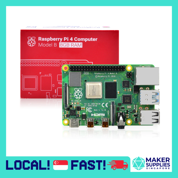 Raspberry Pi 4 Model B 8GB RAM Official RPI 8 GB [Single Board Computer ...