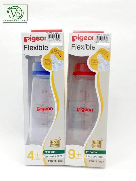 PIGEON FLEXIBLE FEEDING BOTTLE 240ml/8oz | Lazada PH