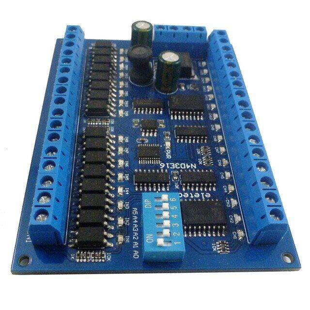 Plc Io Expansion Board 03 06 16 Modbus Rtu Module Dc 12v 24v 16 Input ...