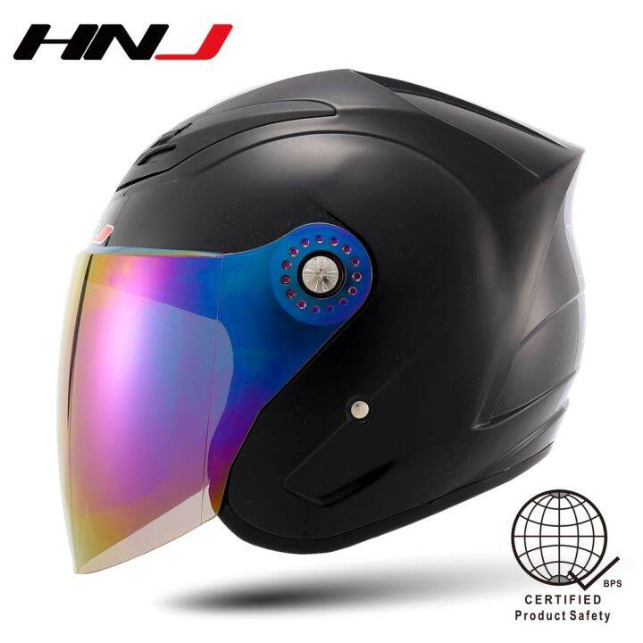 HNJ A4-003 Motorcycle Helmets Half Face Motor Helmet Tinted Visor ...