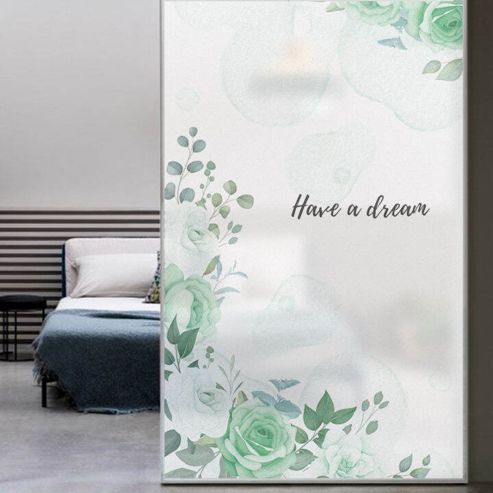 Custom glass door stickers transparent opaque balcony bathroom bathroom ...