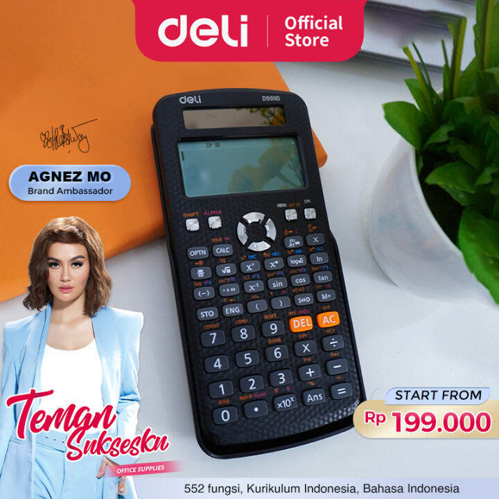 Deli Scientific Calculator / Kalkulator Ilmiah / Kalkulator 552 Fungsi ...