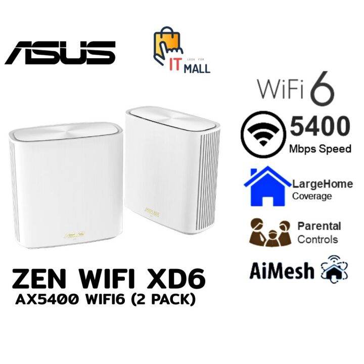ASUS ZENWIFI XD6 MESH WI-FI (เครือข่ายไวไฟ) AX5400 WIFI6 (2 PACK ...