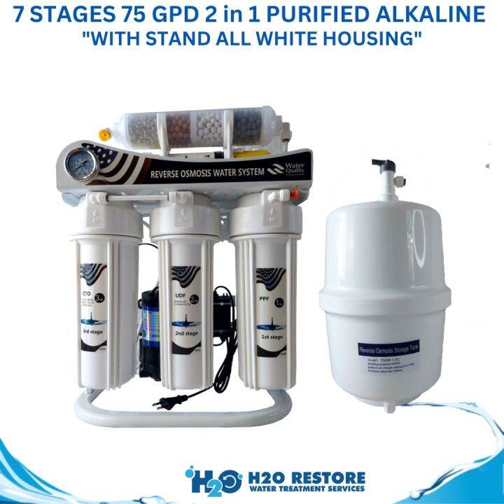 Reverse Osmosis Complete Set Up 75 GPD 7 Stages with Stand Ready to ...