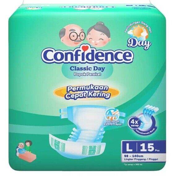 Confidence Classic Day Popok Dewasa jumbo pack M15/L15/XL15 | Lazada ...