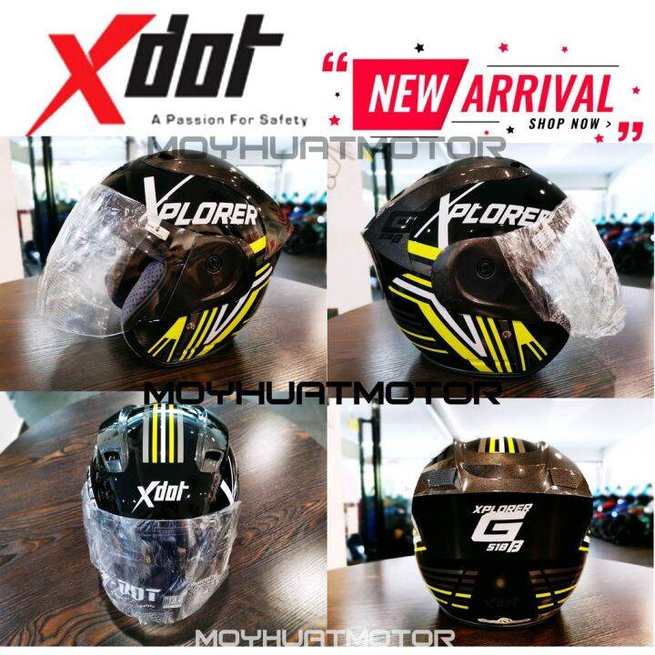XDOT NEW HELMET WITH SIRIM 🔥 XDOT HELMET G518B EXPLORER BLACK NEON ...