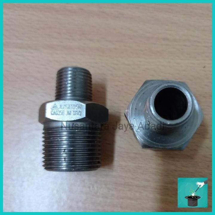 DOUBLE NEPEL REDUCER BESI A105 3000 PSI NPT 1 X 1/2 " INCHI ...