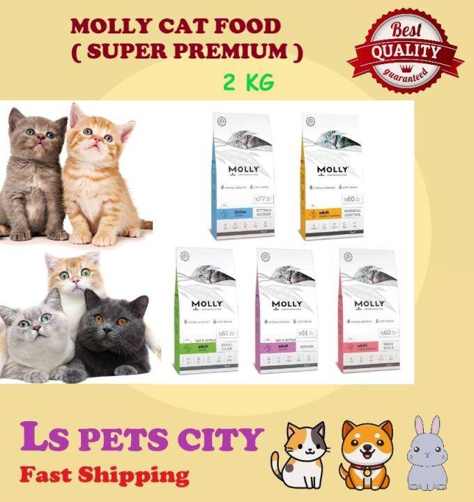 MOLLY CAT FOOD/ MAKANAN KUCING MOLLY ( 2KG ) | Lazada