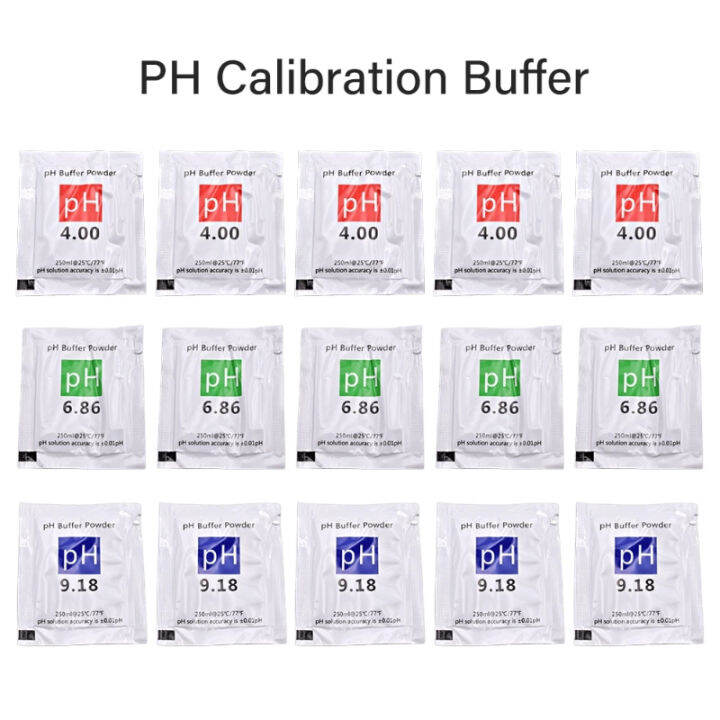 15pcs Lot Ph Buffer Powder Set Measure Calibration Solution Ph 4 00 6 86 9 18 Measure